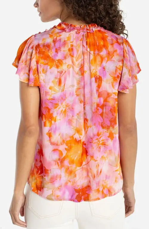 LIVERPOOL Floral Print Ruffle Top