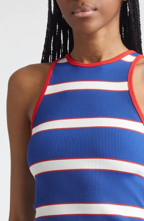 Alice + Olivia Pania Stripe Rib Racerback Tank