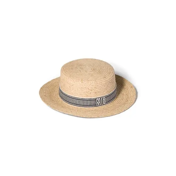 Miu Miu Raffia Hat - Natural/blue