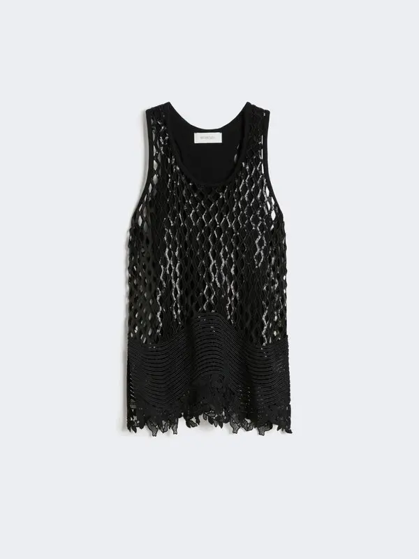 Max Mara Sequinned Mesh Top