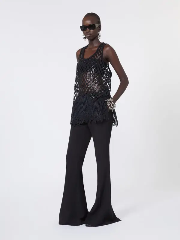 Max Mara Sequinned Mesh Top