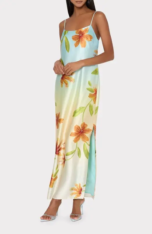 MILLY Lily Floral Print Maxi Dress - Yellow Multi