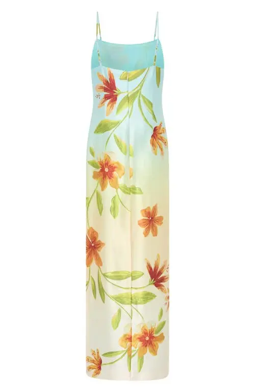 MILLY Lily Floral Print Maxi Dress - Yellow Multi