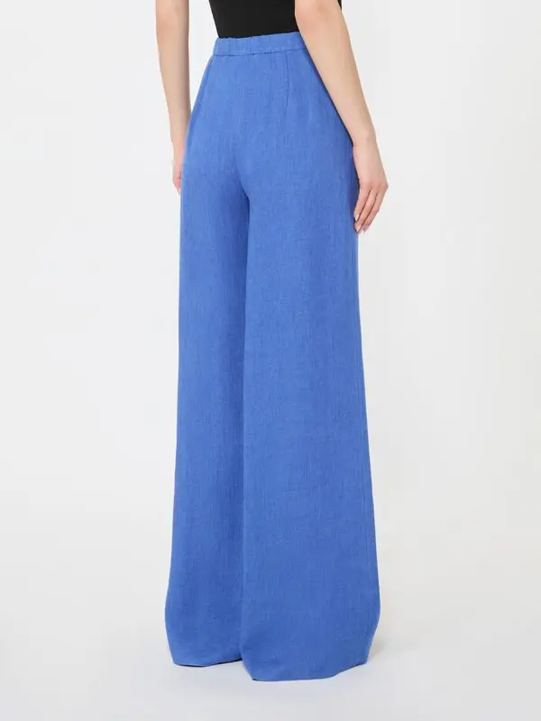 Max Mara Linen Twill Trousers - Navy