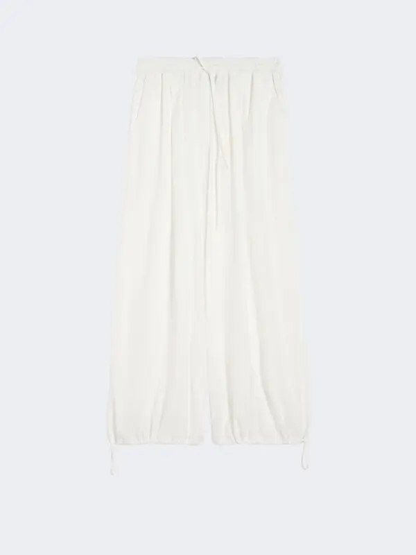 Max Mara Cotton Poplin Wide Leg Trousers
