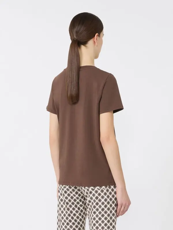 Max Mara Stretch Jersey Basic T-shirt - Chocolate