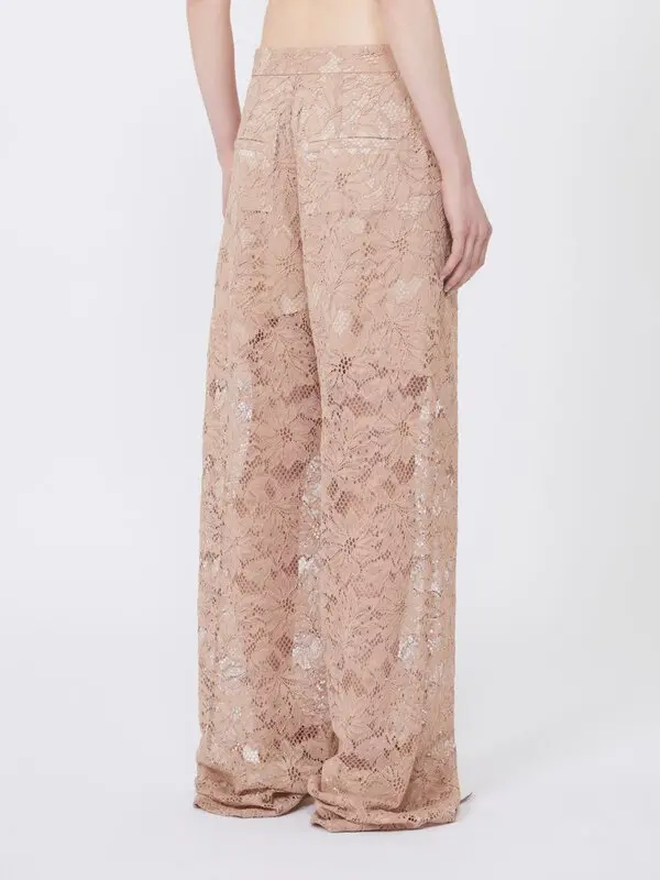 Max Mara Lace Straight Leg Trousers - Nudo