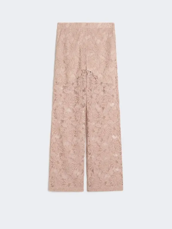 Max Mara Lace Straight Leg Trousers - Nudo