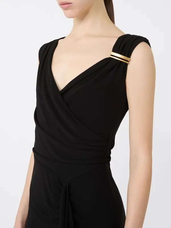 Max Mara Viscose Jersey Midi Dress - Black