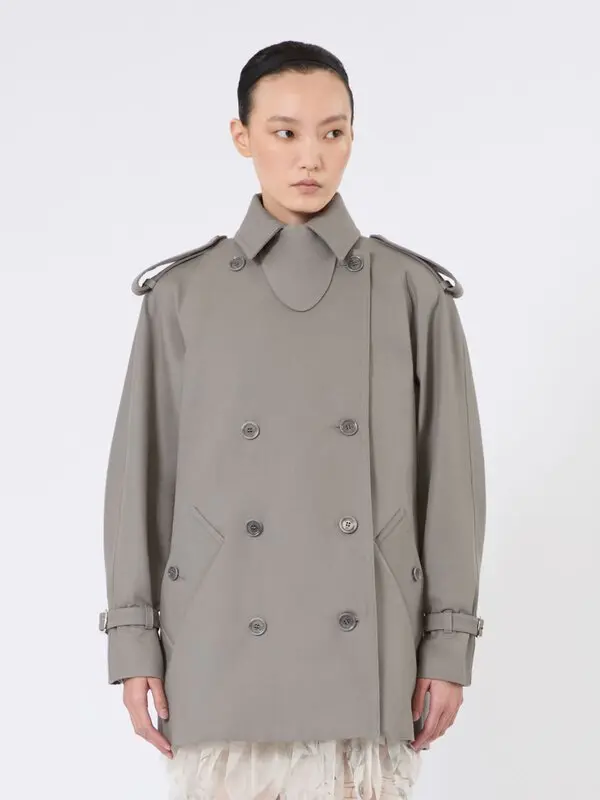 Max Mara Cotton Duster Coat - Medium Grey