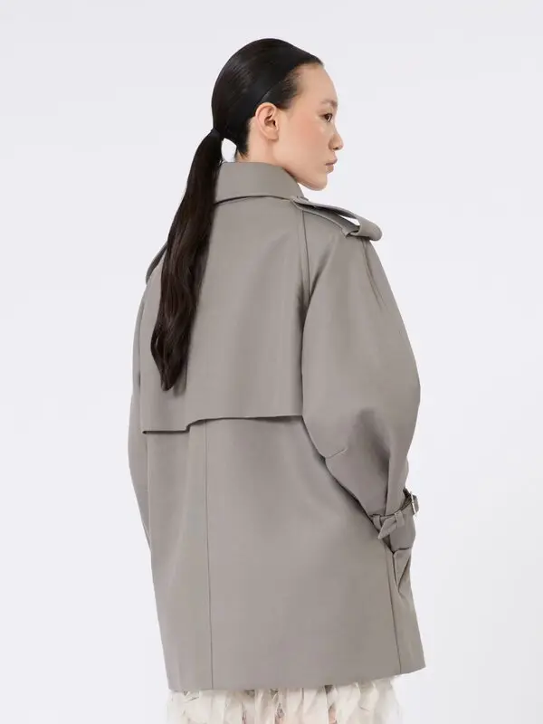 Max Mara Cotton Duster Coat - Medium Grey