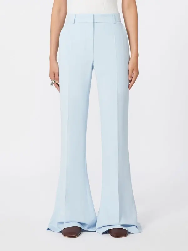 Max Mara Slim-fit Flared Trousers - Light Blue