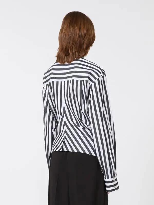 Max Mara Striped Poplin Shirt - Black