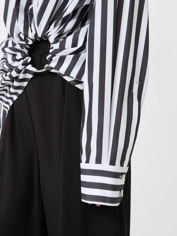 Max Mara Striped Poplin Shirt - Black