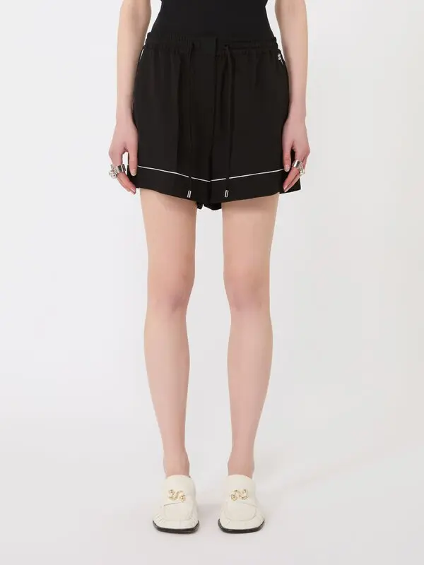 Max Mara Washed Viscose Satin Jogger Shorts - Black