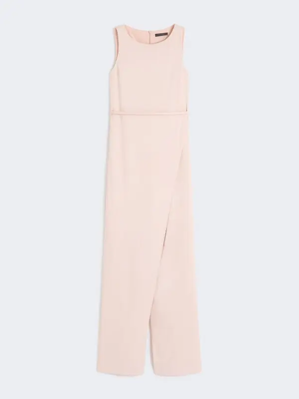 Max Mara Stretch Envers Satin Jumpsuit - Powder