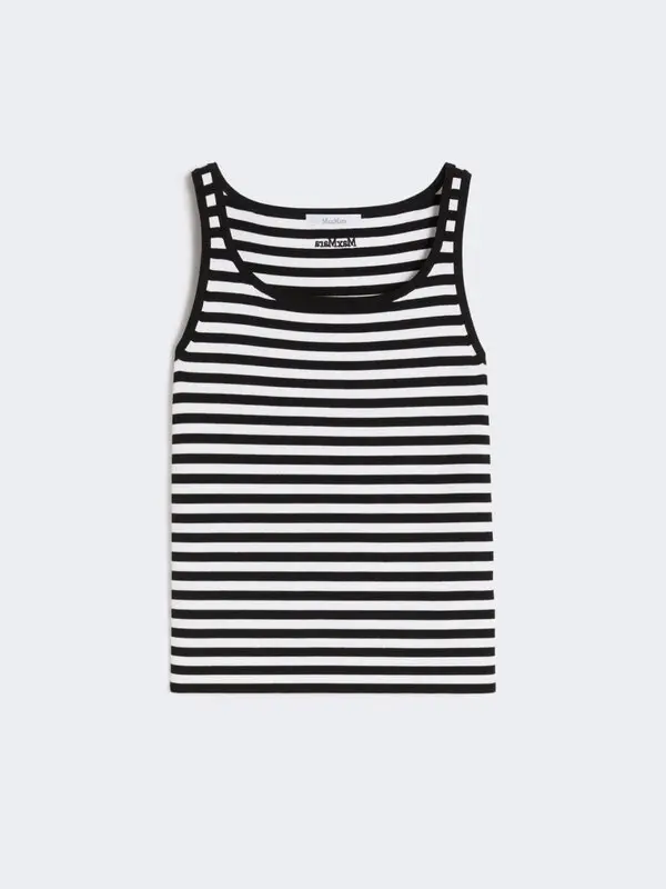 Max Mara Viscose Crêpe Yarn Sleeveless Jumper - Black