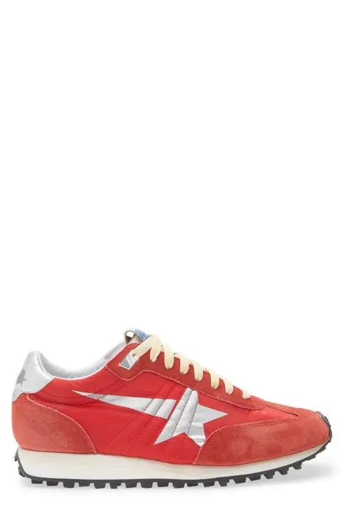 GOLDEN GOOSE Running Marathon Sneakers - Red/silver
