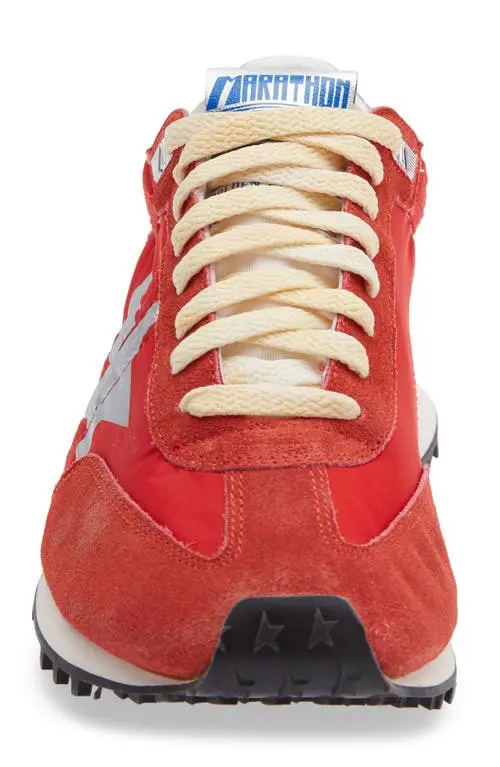 GOLDEN GOOSE Running Marathon Sneakers - Red/silver