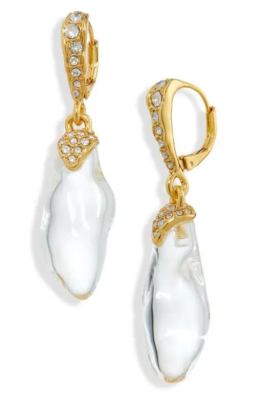 Alexis Bittar Liquid Lucite Drop Earrings - Clear/crystals