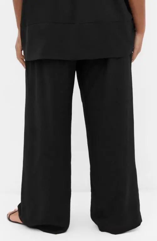City Chic Kalea Wide Leg Drawstring Pants - Black