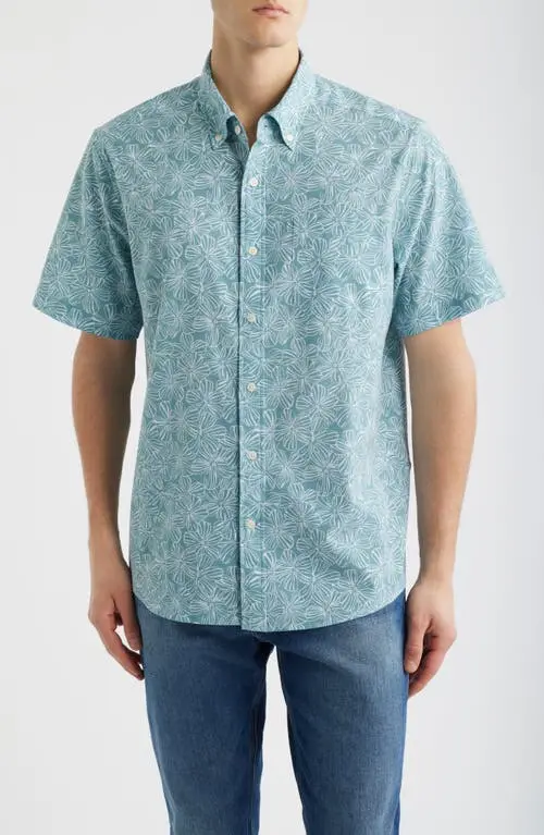 Reyn Spooner Mala Melia Short Sleeve Button-down Sport Shirt - Green
