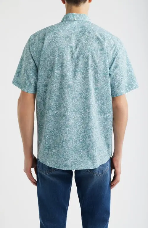Reyn Spooner Mala Melia Short Sleeve Button-down Sport Shirt - Green