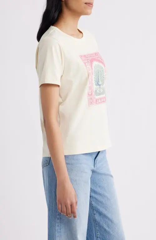 CITY BLUES Cotton-blend Graphic T-shirt - Pearl