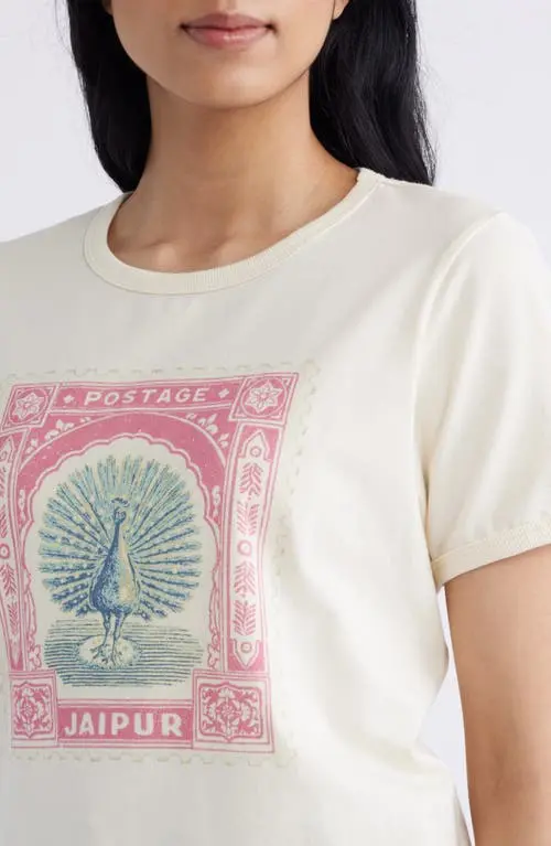 CITY BLUES Cotton-blend Graphic T-shirt - Pearl