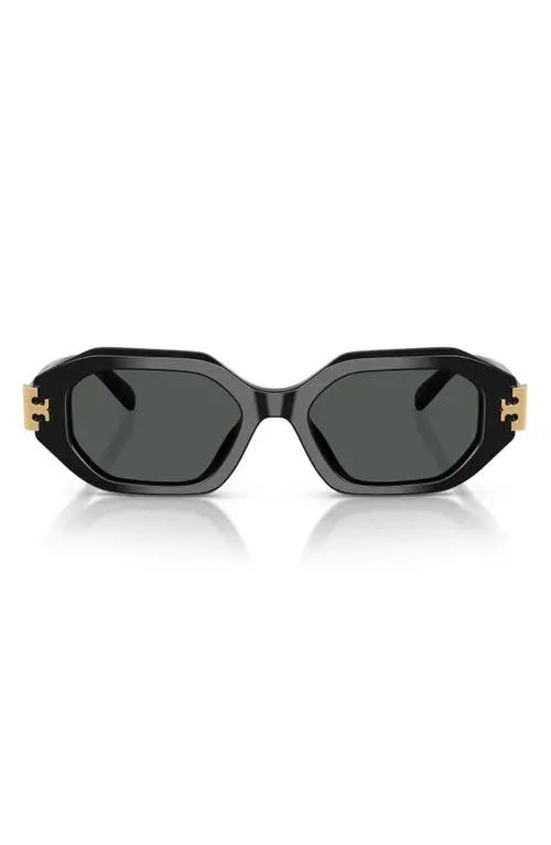 Tory Burch Irregular Sunglasses - Black/dark Grey