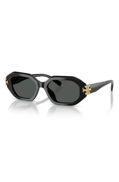 Tory Burch Irregular Sunglasses - Black/dark Grey