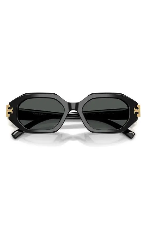 Tory Burch Irregular Sunglasses - Black/dark Grey