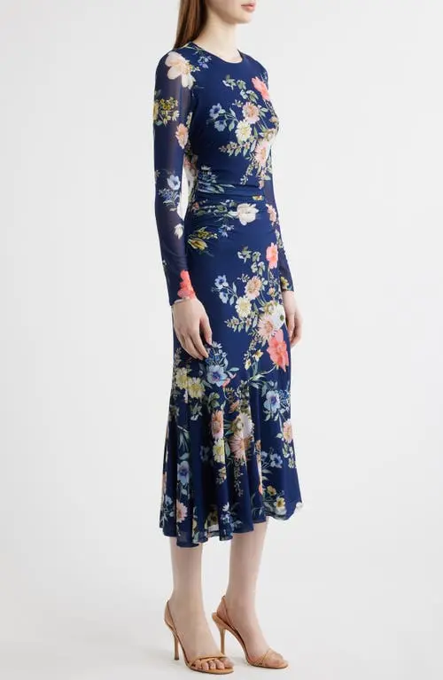 Vince Camuto Floral Long Sleeve Body-con Dress