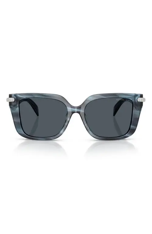 Michael Kors Square Sunglasses - Denim Horn/blue Mono Bio