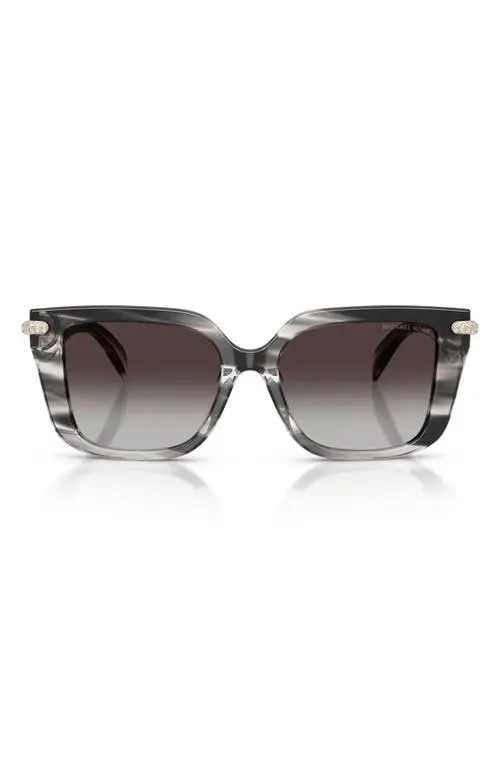 Michael Kors 52mm Embellished Square Sunglasses - Black Horn/grey Gradient Bio