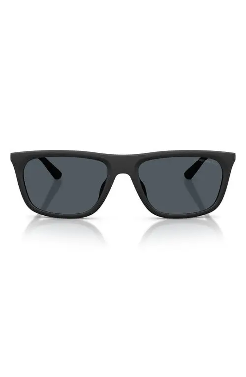 Emporio Armani 57mm Pillow Sunglasses - Matte Black/light Grey