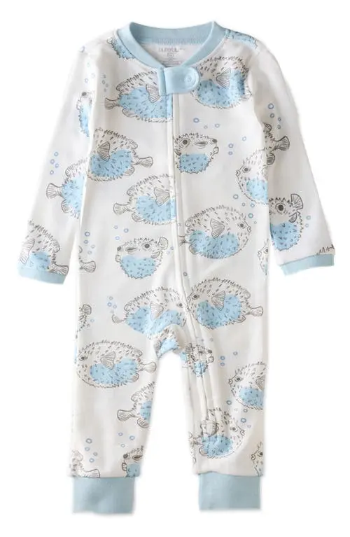 BUTTERBLU Shadow Print Organic Cotton Romper - Blowin' Bubbles