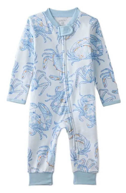 BUTTERBLU Shadow Print Organic Cotton Romper - Happy Snappy