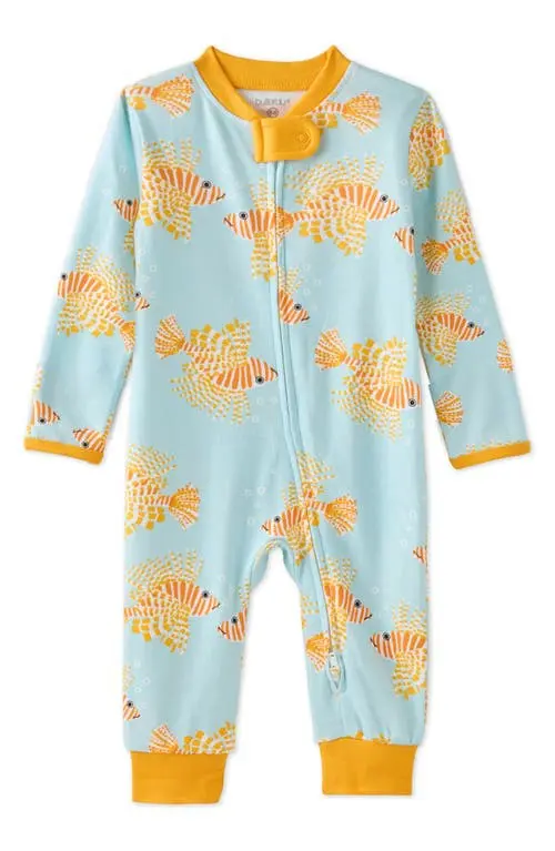 BUTTERBLU Shadow Print Organic Cotton Romper - Lion Of The Sea