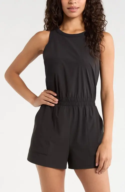 Zella Atlas Short Romper - Black