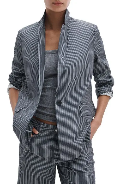Rag & Bone Jennie Striped Cotton Blazer - Salst