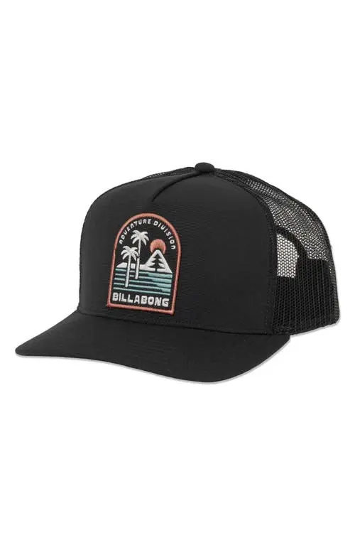 BILLABONG Adiv Logo Patch Trucker Hat - Black
