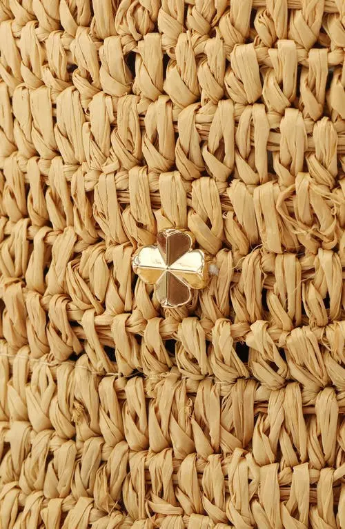 Kate Spade New York Piped Straw Cloche Hat