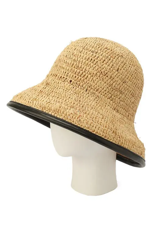 Kate Spade New York Piped Straw Cloche Hat