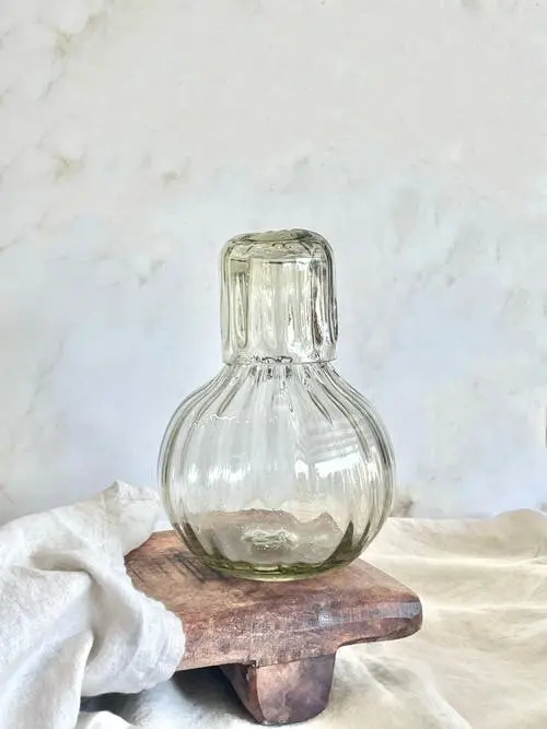 VILLA LUA HOME Handblown Fluted Carafe Set