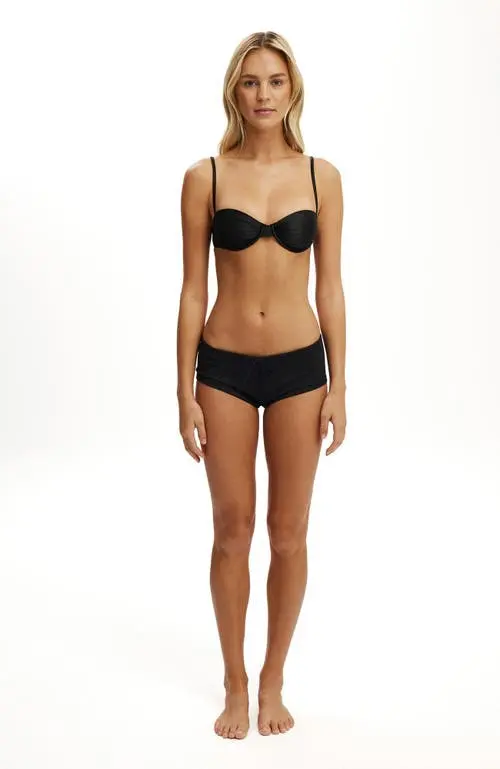 Cotton:on Tie-front High-waisted Swim Boyshort - Black
