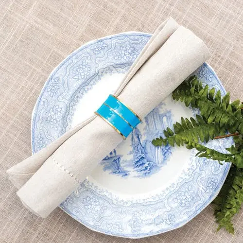 C&F HOME Enamel Azure Easter Celebration & Gold Handcrafted Napkin Ring