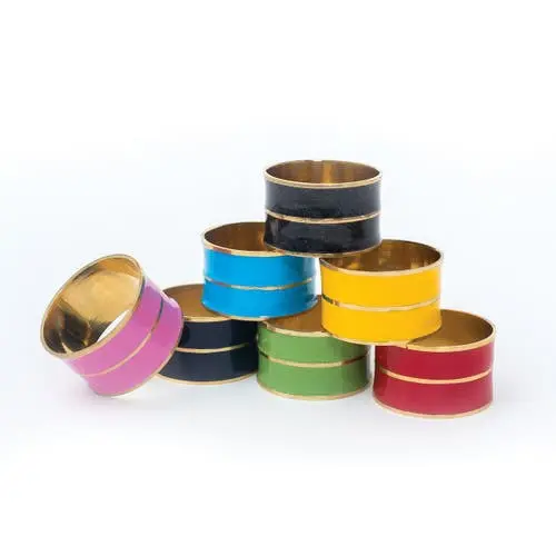 C&F HOME Enamel Azure Easter Celebration & Gold Handcrafted Napkin Ring