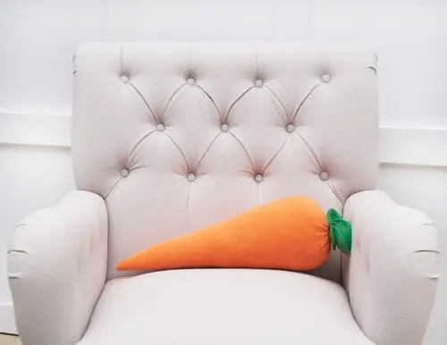C&F HOME Carrot Shaped Spring Easter Decorative Accent Pillow