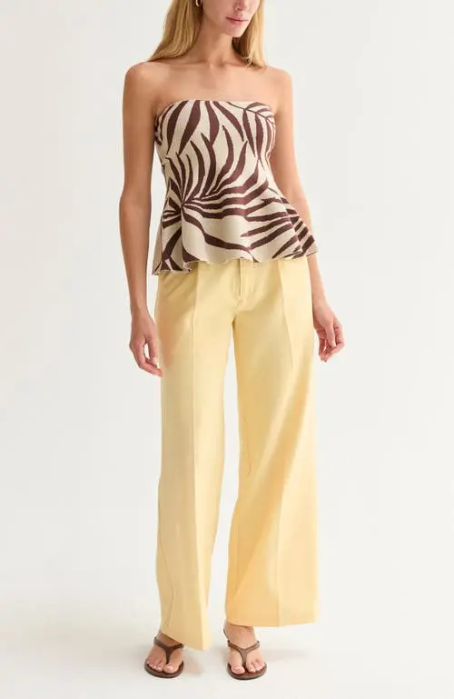 CRESCENT Wide-leg Trousers - Yellow